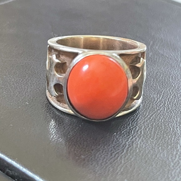 Ron Rizzo | Jewelry | Ron Rizzo Coral Sterling Silver Gothic Ring ...